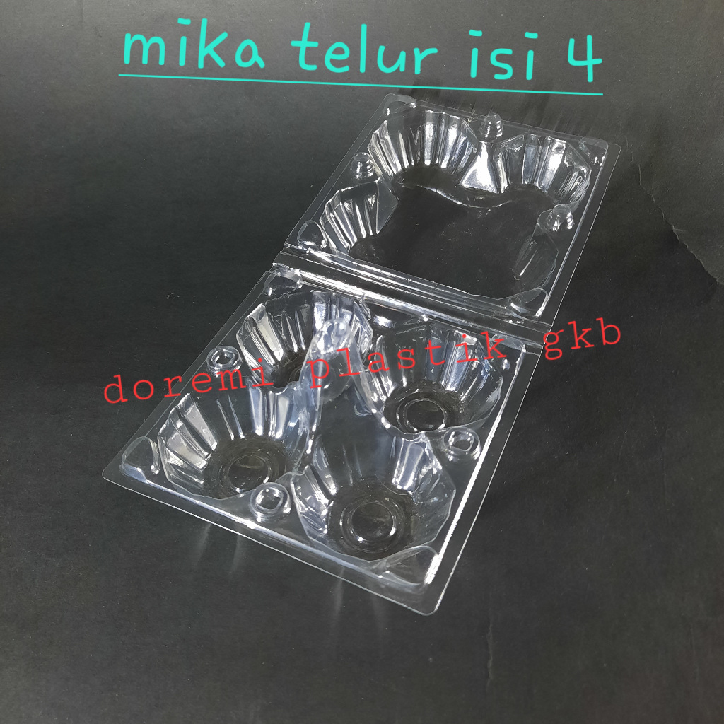 Jual [ 5 PCS ] Mika tray dengan pengunci telur ayam negeri / Tray telur isi 4 dan 6 / Mika telur ...
