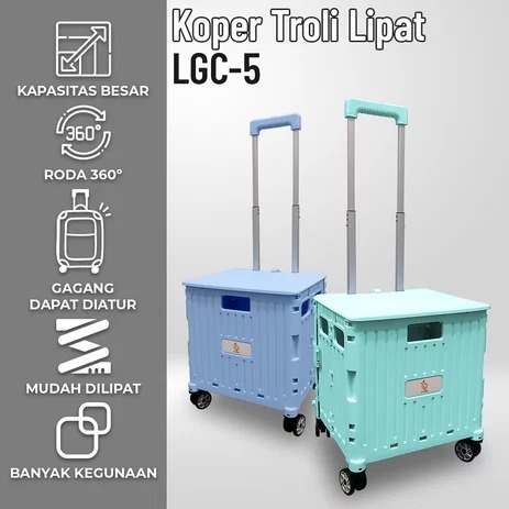 Jual PROMO Folded Shopping Trolley | Troli Belanja Portable - Troli ...