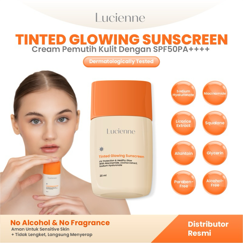 Jual Lucienne Tinted Glowing Sunscreen - Auto Glowing (Foundie Versi ...