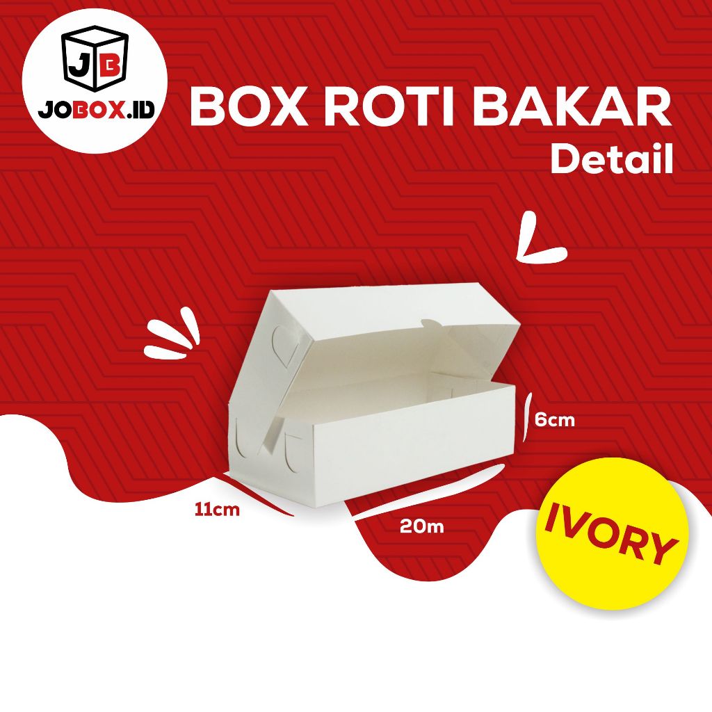 Jual Dus Roti Bakar Ivory Tebal Food Grade / Box Roti Bakar / Kemasan ...