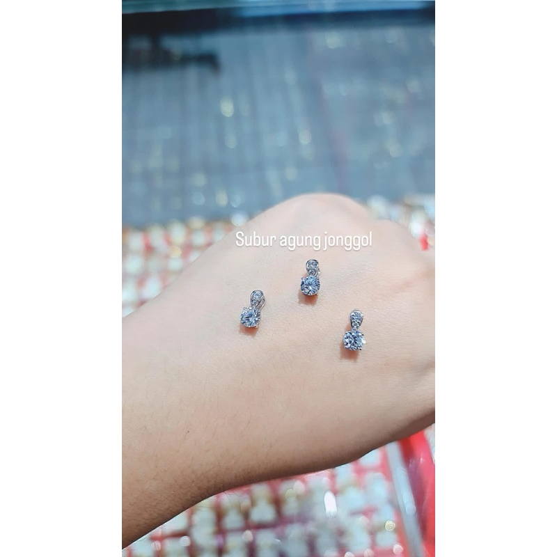Jual Liontin solitaire mas putih 8k | Shopee Indonesia