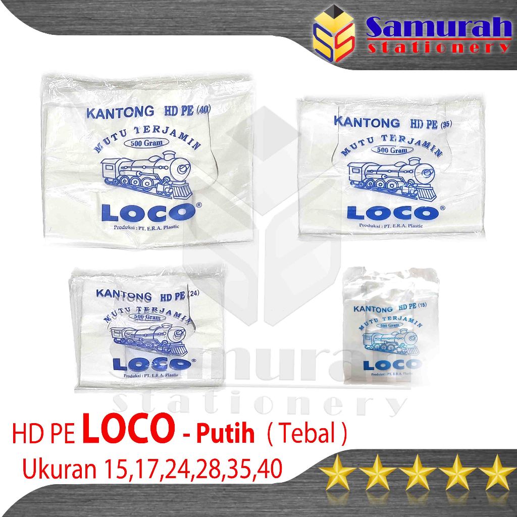 Jual Plastik HD Loco Putih lebar 15 - 17 - 24 - 28 - 35 - 40 Tebal ...