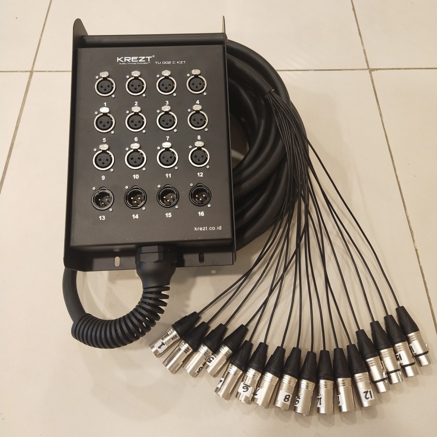 Jual Kabel Snake 16ch Lengkap + Stage Box Merek KREZT Panjang 10Meter ...