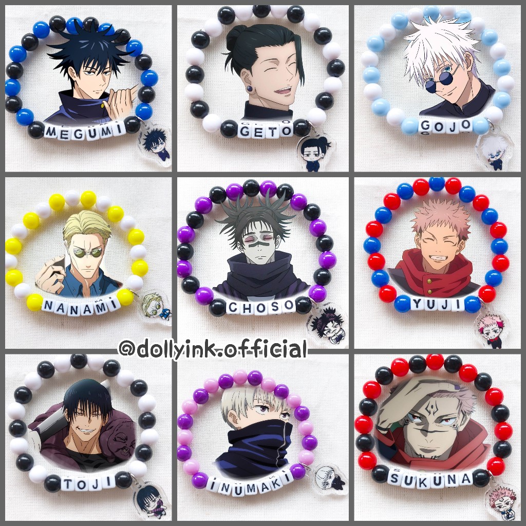Jual Jujutsu Kaisen Beads Bracelet by dollyink.official/gelang jujutsu ...