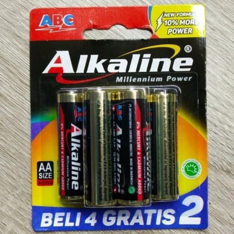 Jual Baterai Jam Dinding AA2 ABC Alkaline Beli 4 Bonus 2 set | Shopee Indonesia