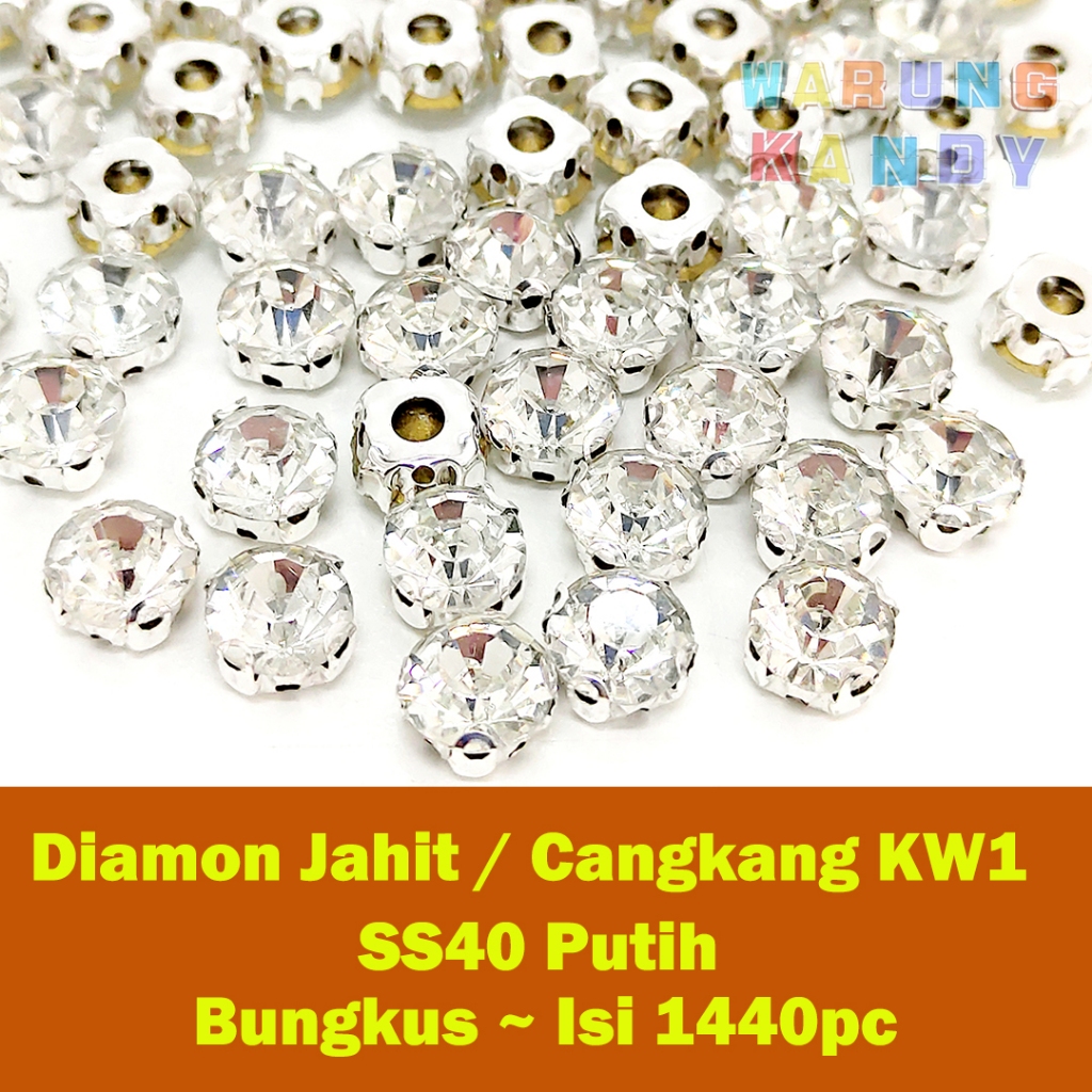 Jual Diamon Cangkang SS40 Putih ~ 1440pc 8mm Kristal Kaca | Shopee ...