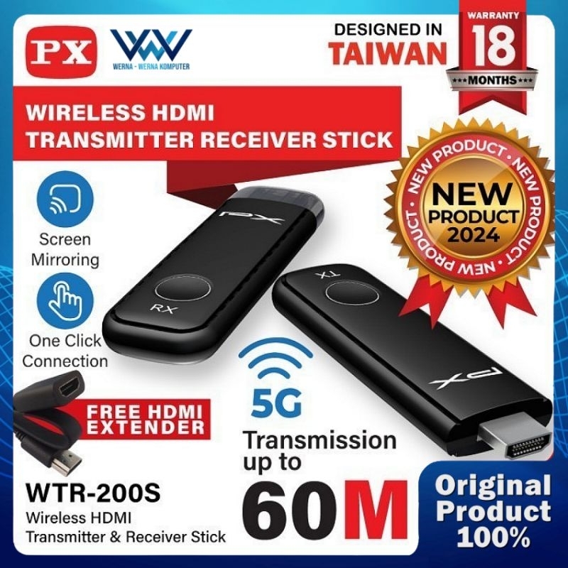 Jual PX HDMI WIRELESS AUDIO VIDEO TRANSMITTER RECEIVER UP TO 60 METER ...