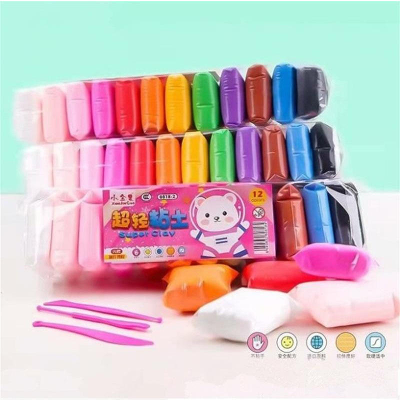 Jual Clay import 12pcs / polymer clay / light clay / super light clay ...