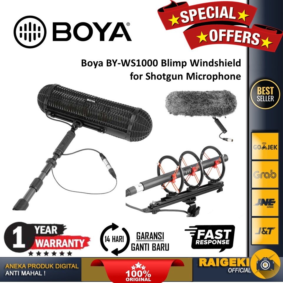 Jual Boya BY-WS1000 Blimp Windshield for Shotgun Microphone | Shopee ...