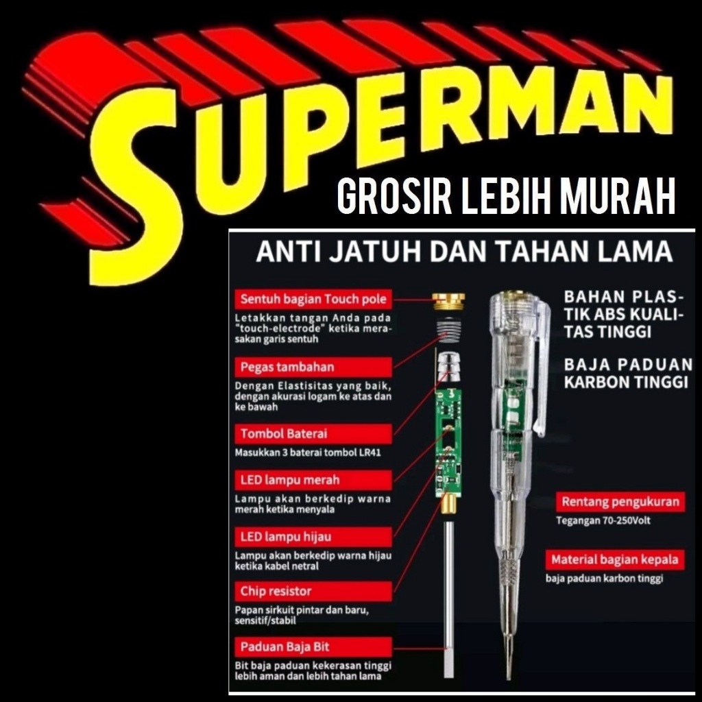 Jual TEST PEN DC KABEL PUTUS grade a jaminan kualitas tespen dc ac ...