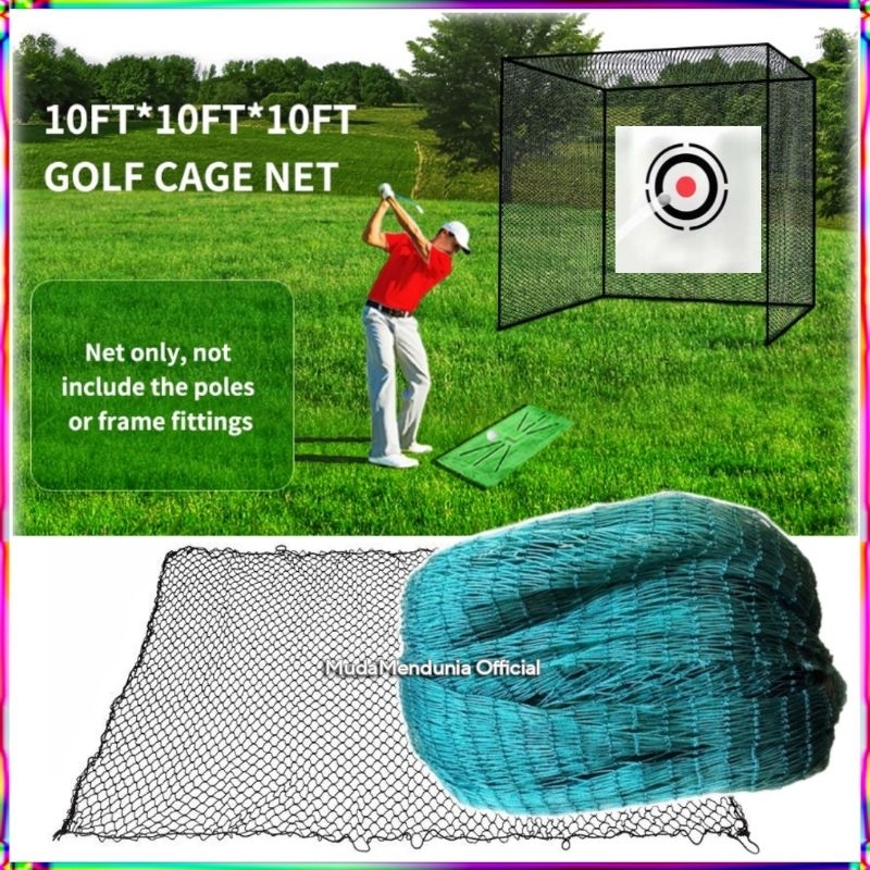 Jual Jaring golf net driving 3x3x3m golf cage net 18 ply latihan golf ...