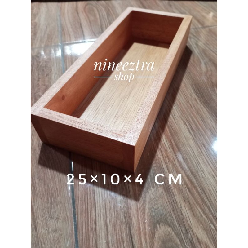 Jual Kotak Serbaguna Kayu Mahoni 25×10×4 Cm Alas Triplek Box Kayu ...