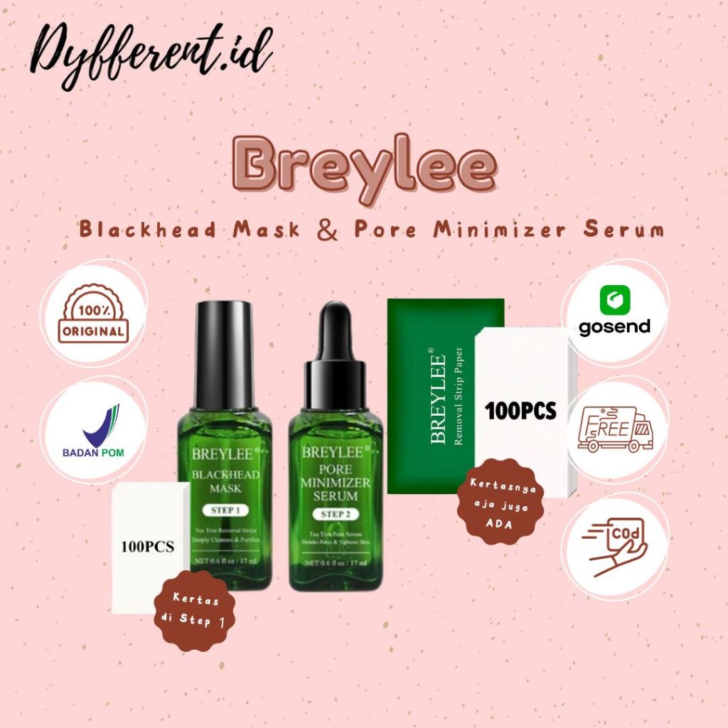Jual [BPOM] BREYLEE BLACKHEAD MASK STEP 1 & BREYLEE PORE REFINING SERUM ...