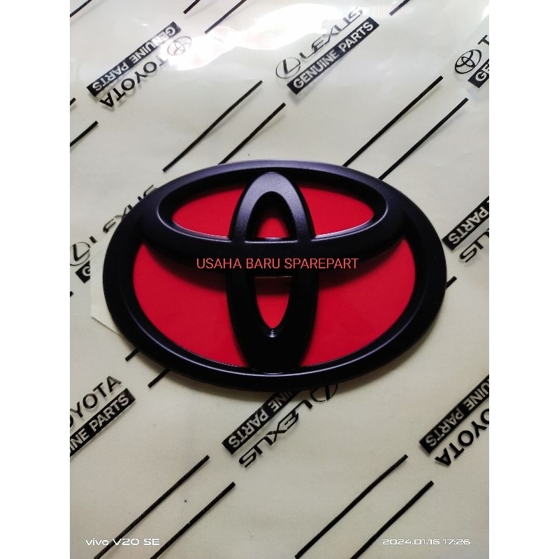Jual Emblem logo Toyota hitam doff Vios limo Camry Altis rush avanza ...