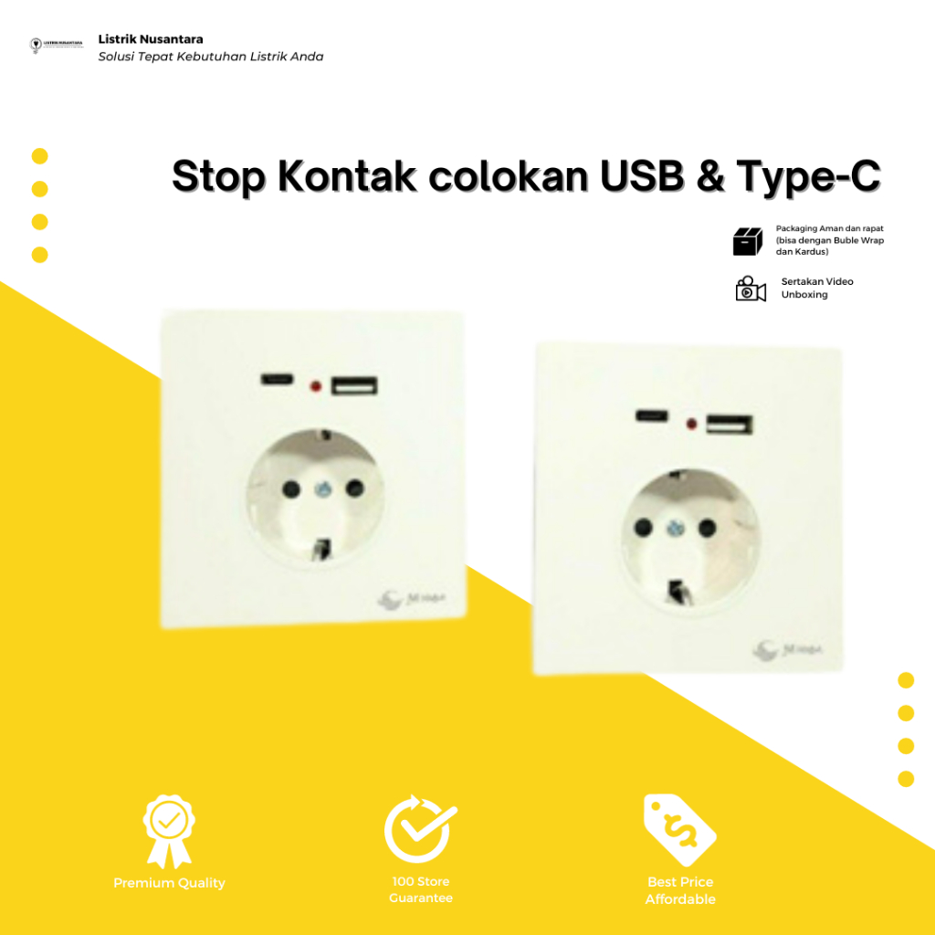 Jual Stop Kontak Dinding USB EU Plug Dengan 2 Port dengan colokan USB ...