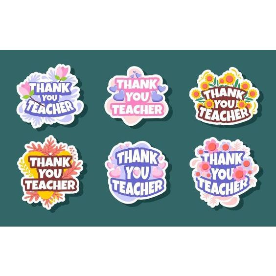 Jual stiker hari guru teacher day gift stiker custom label stiker ...