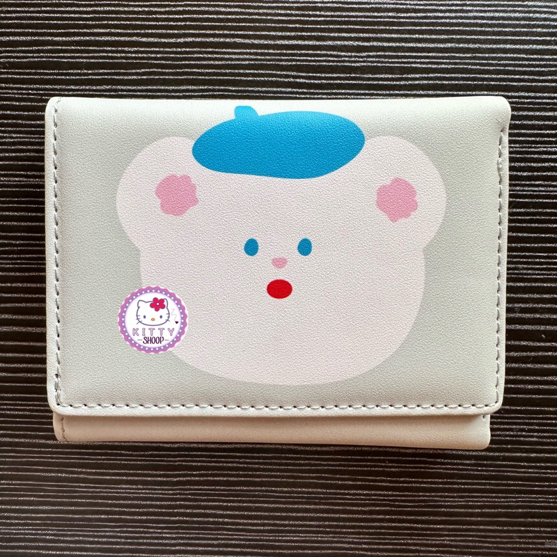 Jual MINISO Dompet Wanita Dompet Bulanan Simple Bear Cute Trifold ...