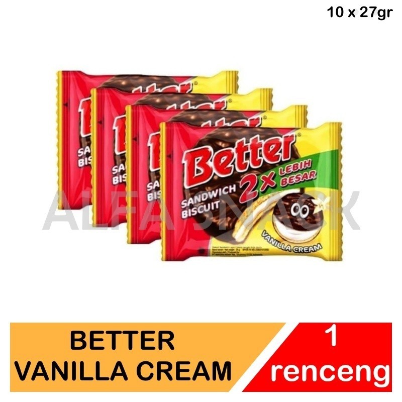 Jual Mayora Better Biskuit Sandwich 1 Renceng (10 x 22 gram) | Shopee Indonesia