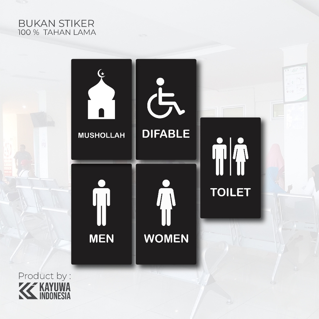 Jual paket sign Icon Unik Sign Acrylic Modern Minimalist Signage Board ...