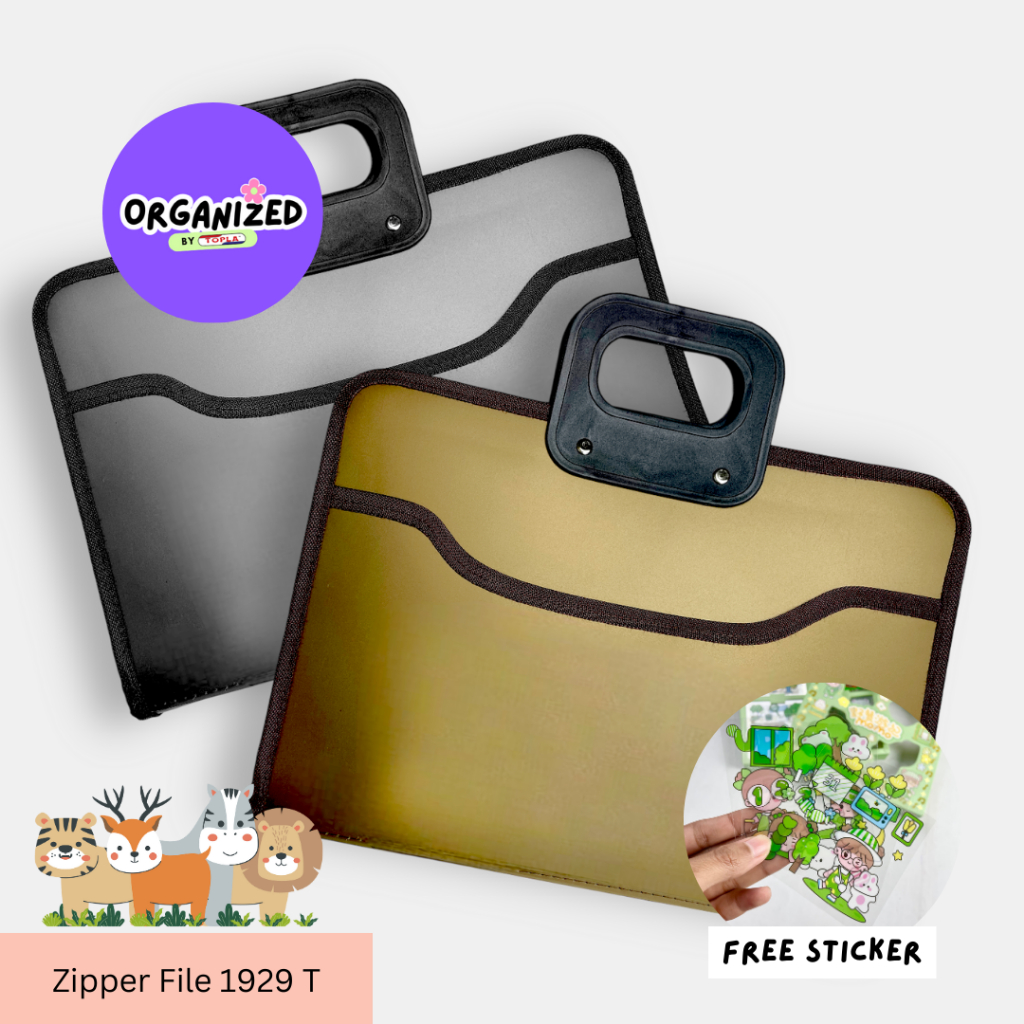 Jual TOPLA Map Zipper File 1929 Map Dokumen Folio Tas Dokumen Folio F4 ...