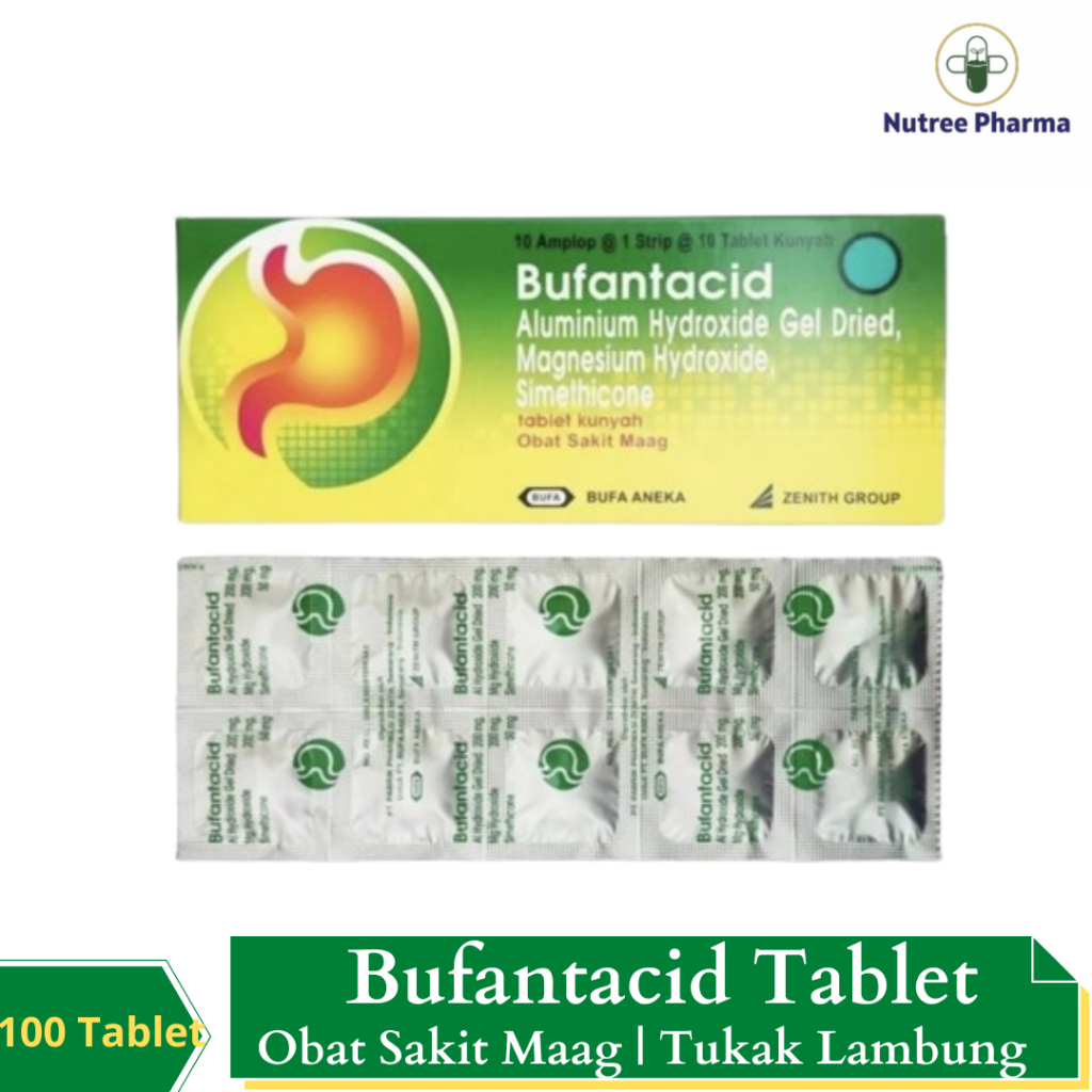 Jual ⚡MURAH & DIJAMIN ORI ⚡ Bufantacid Box Isi 100 Tablet | Obat Maag ...