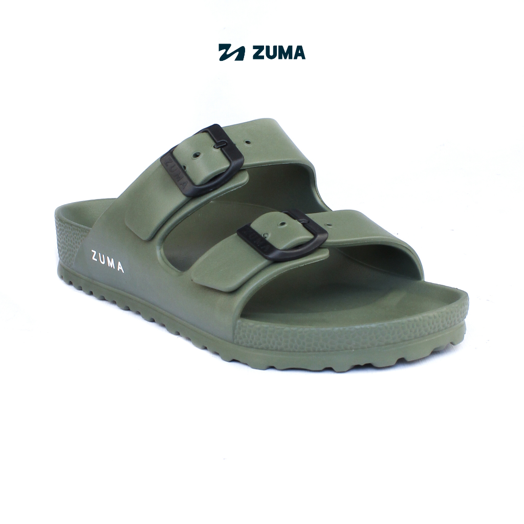 Jual Zuma Men Dallas 6 Army, Sandal Slop Pria Karet Slip On Polos ...
