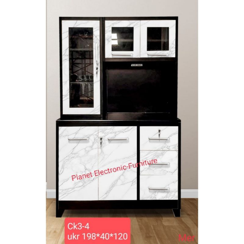 Jual Kitchen Set plat Besi 3 pintu Lemari Dapur Plat Besi Lemari Sayur ...