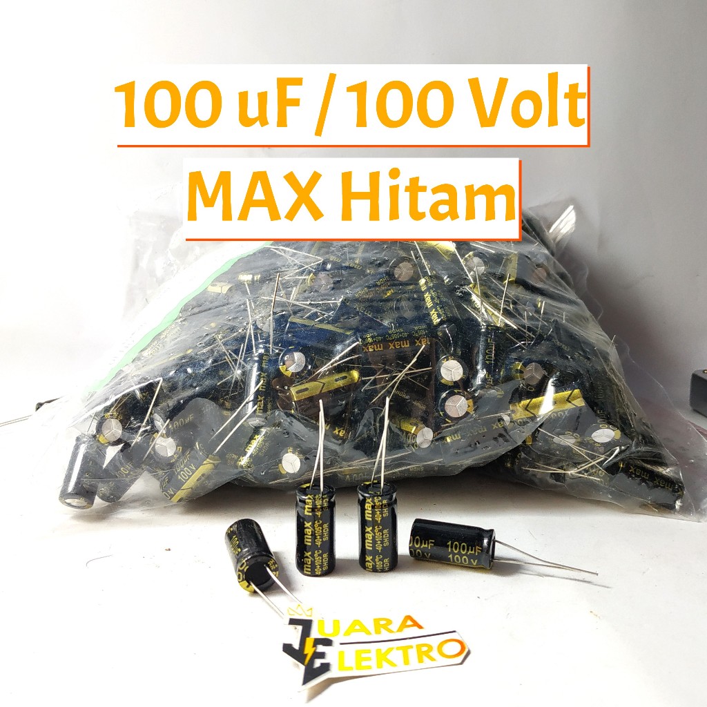Jual KAPASITOR ELCO 100uF / 100V | Capasitor Elko 100 uF/100 Volt (MAX) | Shopee Indonesia