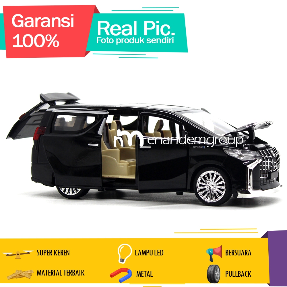 Jual Diecast Miniatur Mainan Mobil Metal Toyota Alphard Hybrid Skala 1/ ...