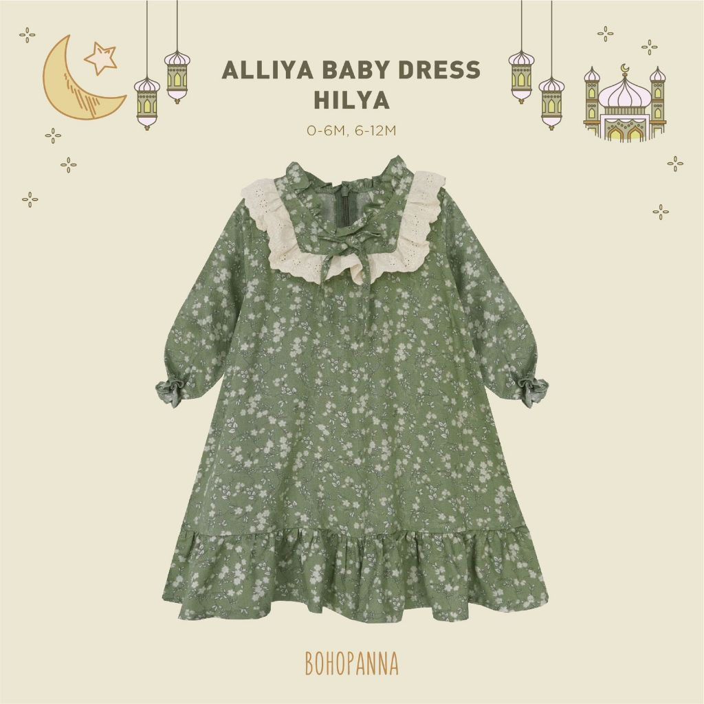 Jual BOHOPANNA - RAYA COLLECTION - ALLIYA BABY DRESS - Dress Muslim Anak - Baju Muslim Anak ...