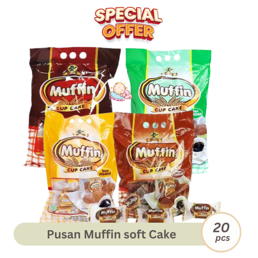 Jual Pusan Mufin Cup cake isi 20pcs ( 360 gr ) muffin rasa original ...