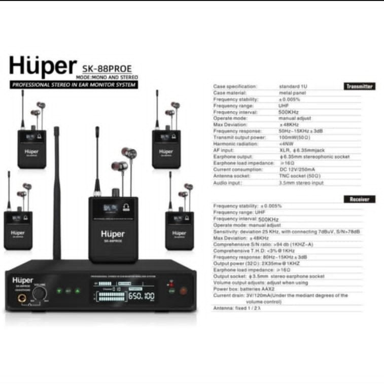 Jual EARPHONE MONITOR HUPER SK88PROE / SK88 PROE / SK 88 PROE IN EAR ...