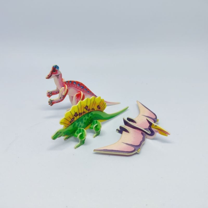 Jual Mainan Puzzle 3D Dinosaurus Kartun Jadul Hadiah Permen Kinoman ...