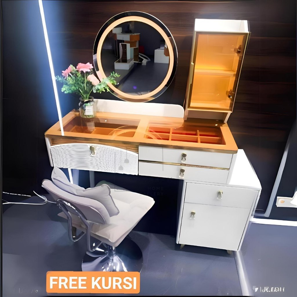 Jual Meja Rias LED 3 Warna Touchscreen Sentuh Meja Rias Import Make Up ...