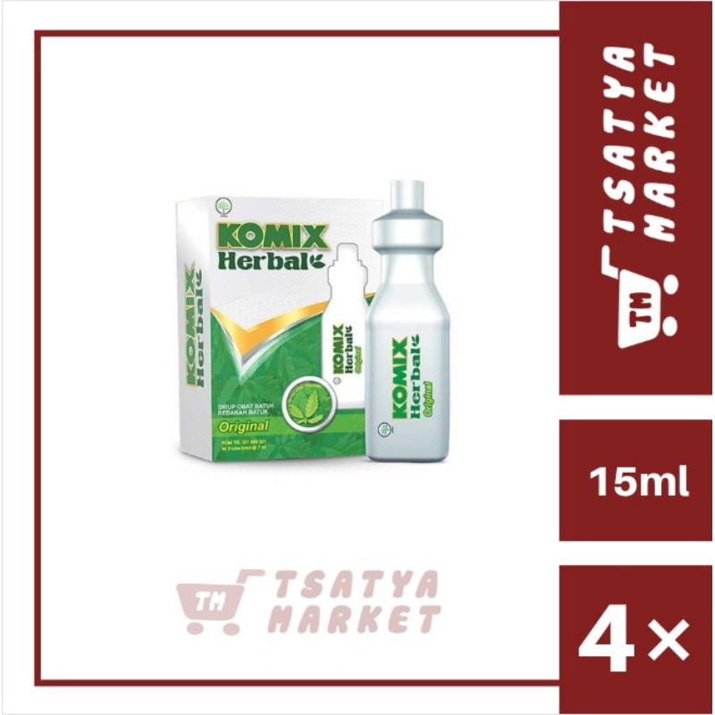 Jual KOMIX HERBAL OBAT BATUK ORIGINAL 4 x 15ML | Shopee Indonesia