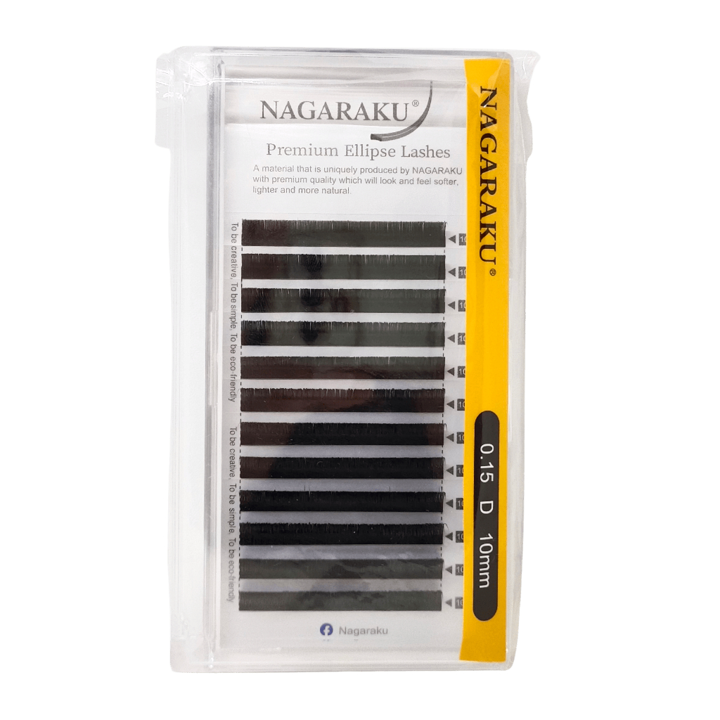 Jual Nagaraku Charcoal Flat Split Tips Soft Natural Ellipse Extension ...