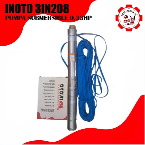 Jual INOTO 3in208 3INCH POMPA SUBMERSIBLE POMPA CELUP INOTO 75 QJD 208 ...