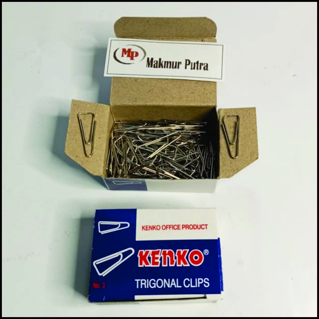 Jual Trigonal Paper Clip Kenko TBMO / Klip Kertas Segitiga No. 3 - Pcs ...