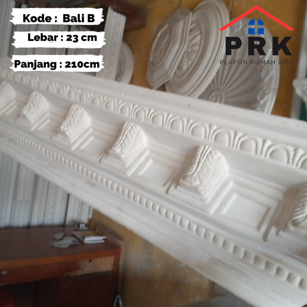 Jual Lis List Gypsum Gipsum Motif Bali Besar lebar 23cm Plafon ornament ...