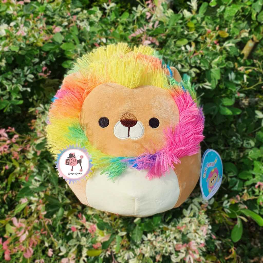 Jual Squishmallows Leonard the Lion Rainbow Mane 25cm | Shopee Indonesia