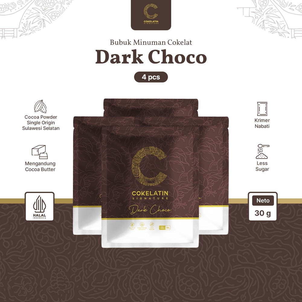 Jual Cokelatin Signature - Minuman Seduh Coklat Bubuk - Dark Chocolate ...