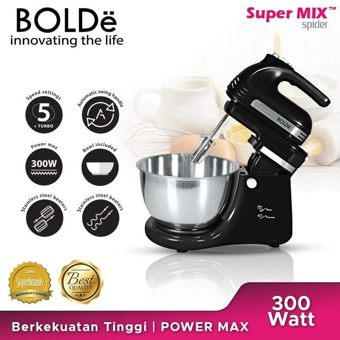 Jual Bolde Super Mix Spider 4,5 L Standing Mixer 5 Kecepatan Turbo 300W ...