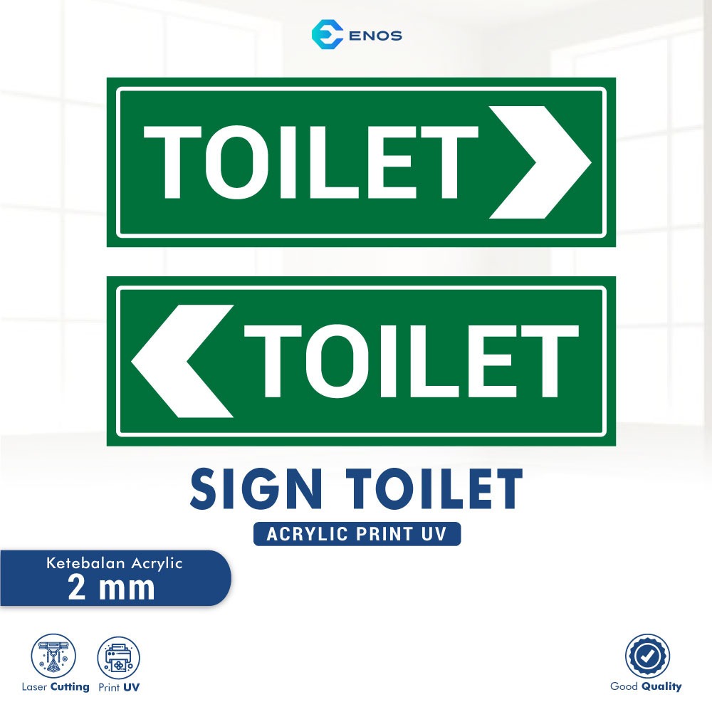 Jual SIGN SIGNAGE TOILET WC AKRILIK PRINT UV ANTI AIR PREMIUM 30 X 10 ...