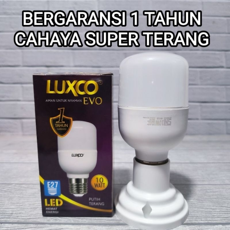 Jual LAMPU LED T BULB LUXCO EVO 10W 10 WATT PUTIH GARANSI 1 TAHUN SNI BAGUS | Shopee Indonesia