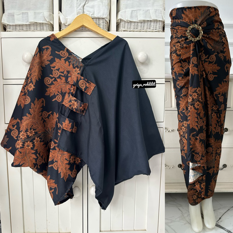 Jual SET KEBAYA CROP TOP ETNIK BATIK LURIK MODEL OVER SIZE PREMIUM TERMURAH | Shopee Indonesia