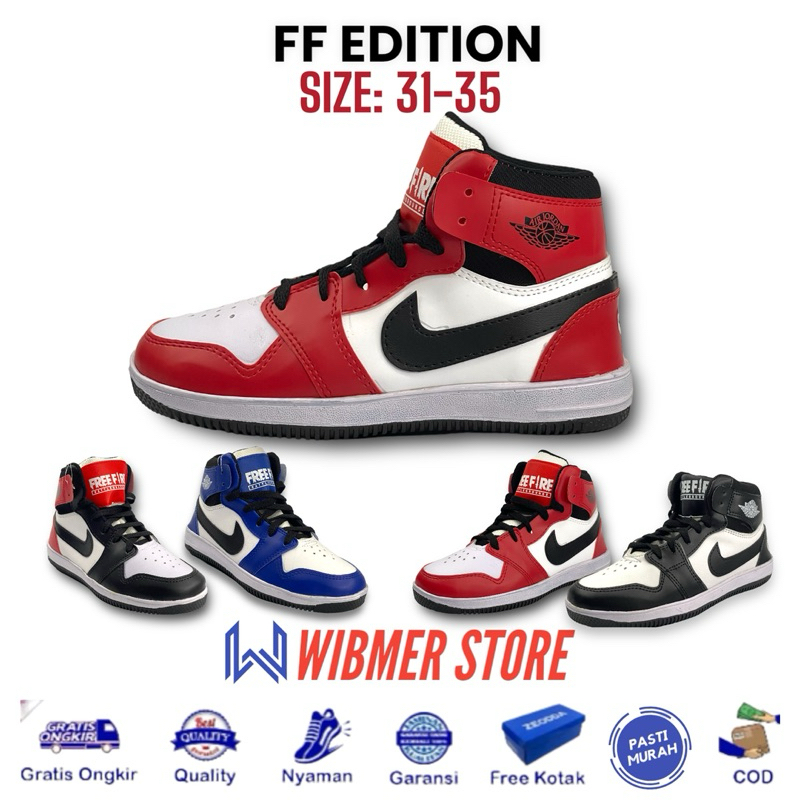 Jual SEPATU FREE FIRE ANAK SD / SEPATU FREE FIRE ANAK MURAH / SEPATU ...