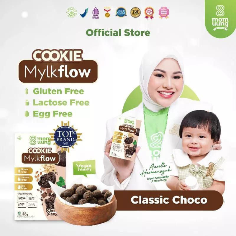 Jual MOM UUNG COOKIE Asi Booster Mylkflow Classic Choco / Cookie Sehat ...