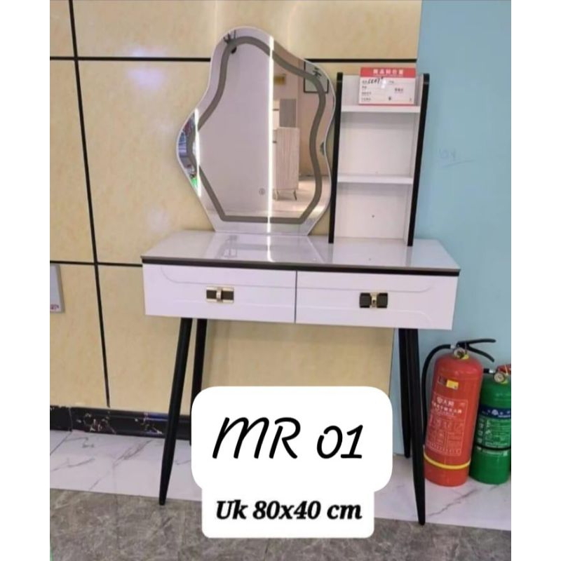 Jual MEJA RIAS MINIMALIS BESI LAMPU LED | Shopee Indonesia