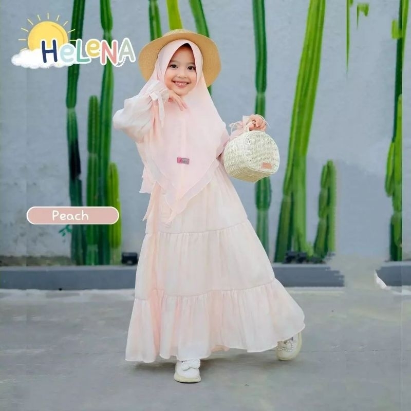 Jual Helena kids dress gamis pesta mewah cantik anak umur 5-12 tahun ...