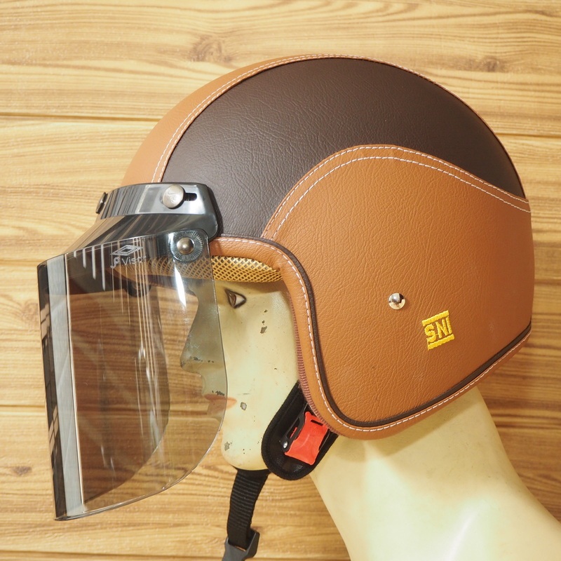 Jual BOGO HELM RETRO CLASSIC KULIT SINTETIS SNI DEWASA PRIA WANITA ...